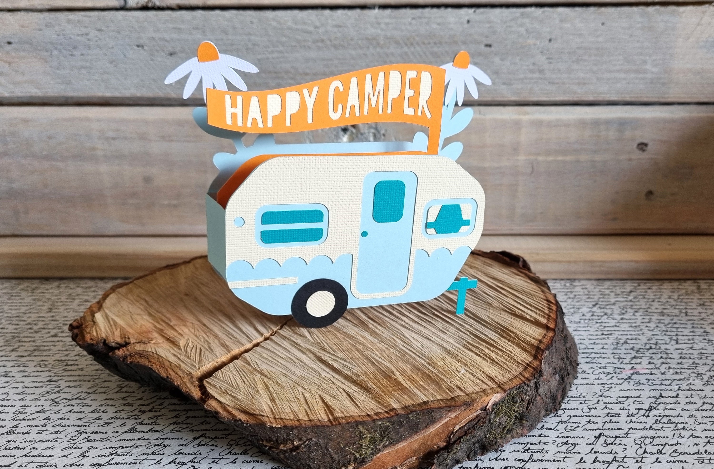 Caravan Birthday Card / Happy Camper / Caravan Card / Handmade - Etsy