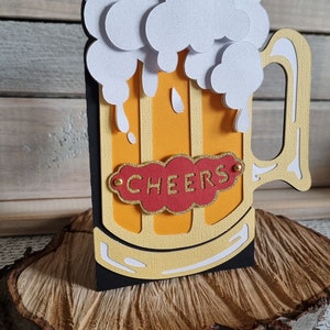 CHEERS Birthday Card / Pint of Beer / Beer Glass Card / Handmade - Etsy