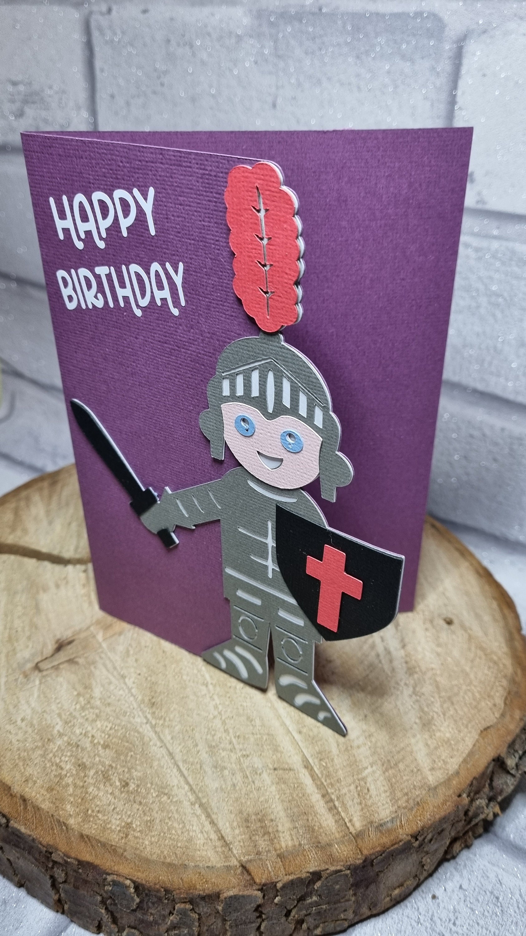 Knight Birthday Card / Happy Birthday Knight Card / Handmade / Knight ...