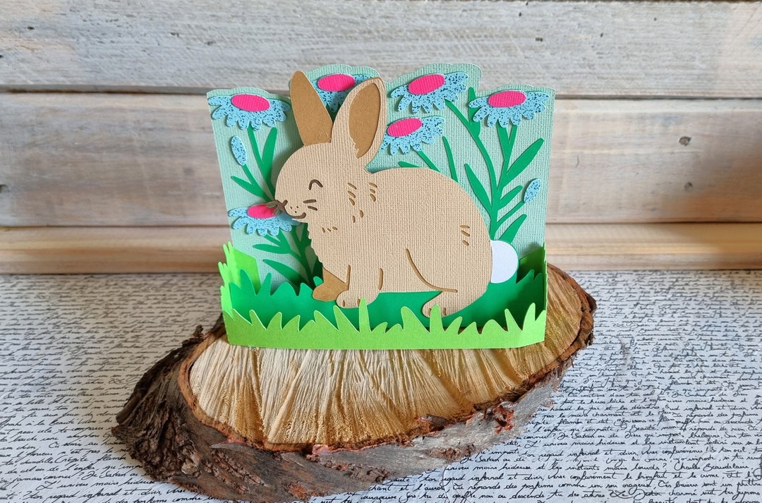 Bunny Rabbit Birthday Card / Bunny Rabbit / Handmade Birthday Card ...