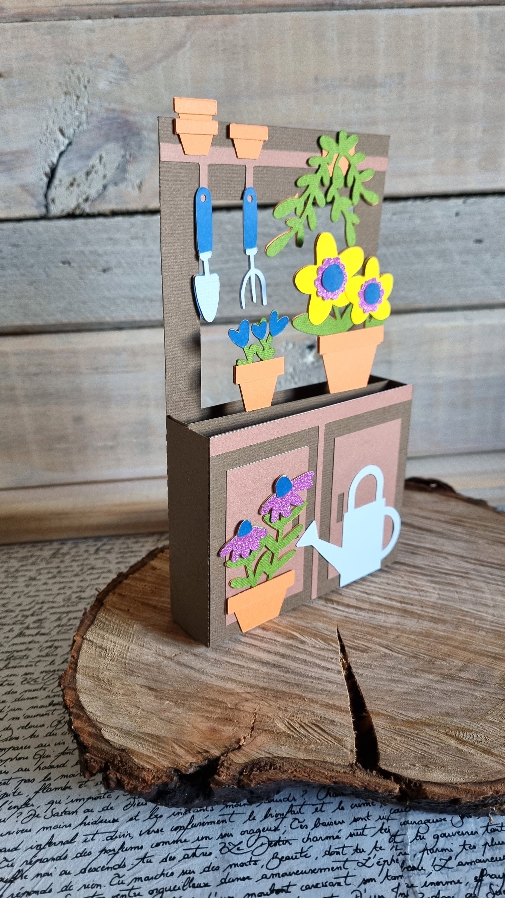 Flower Potting Bench Birthday Card / Potting Bench / Handmade Birthday ...