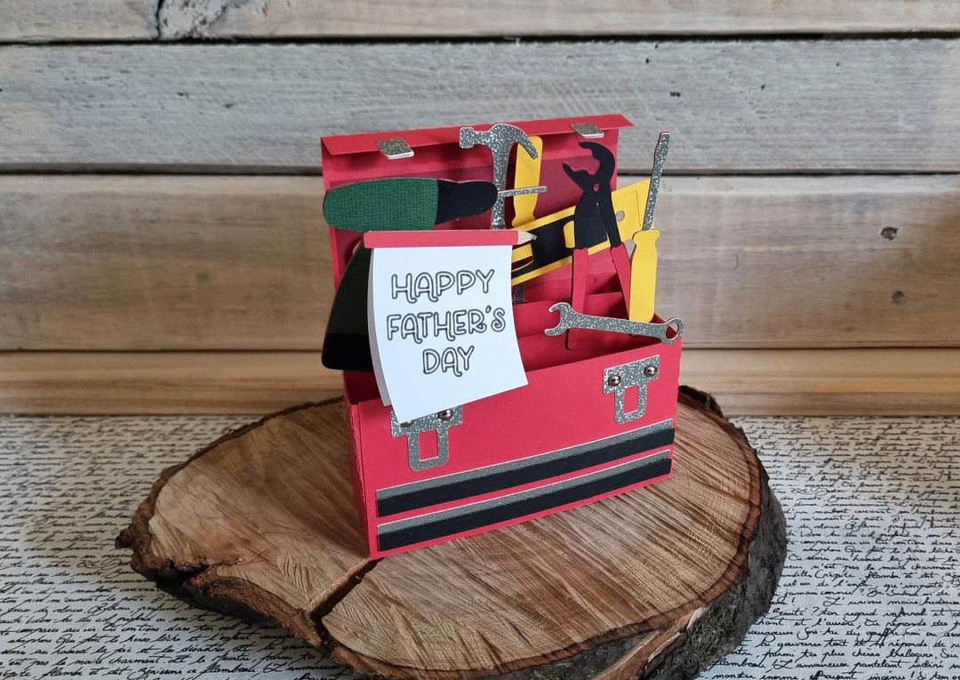 Tool Box Father's Day Card / Tool Box / Father's Day Card / Handmade ...