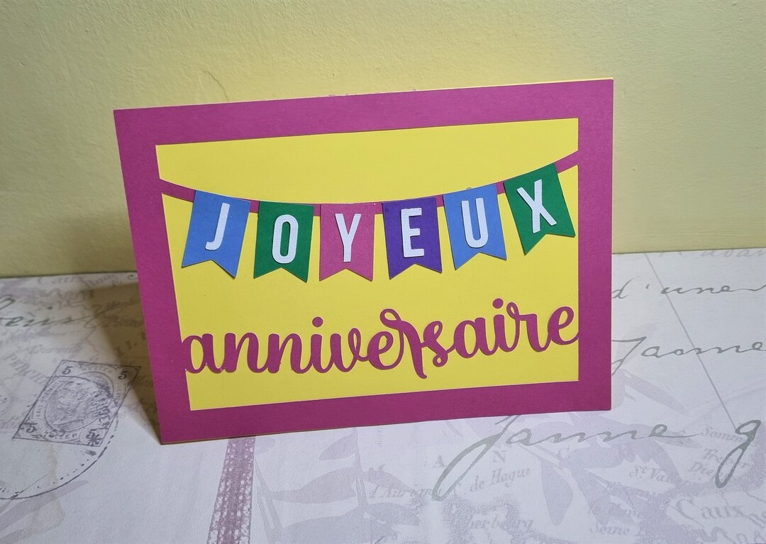 Joyeux Anniversaire / French Happy Birthday Card / Joyeux Anniversaire ...