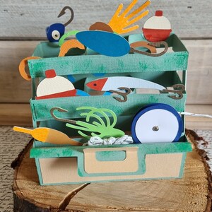 Fishing Tackle Box Father's Day Card / Fishing Tackle Box / Father's ...