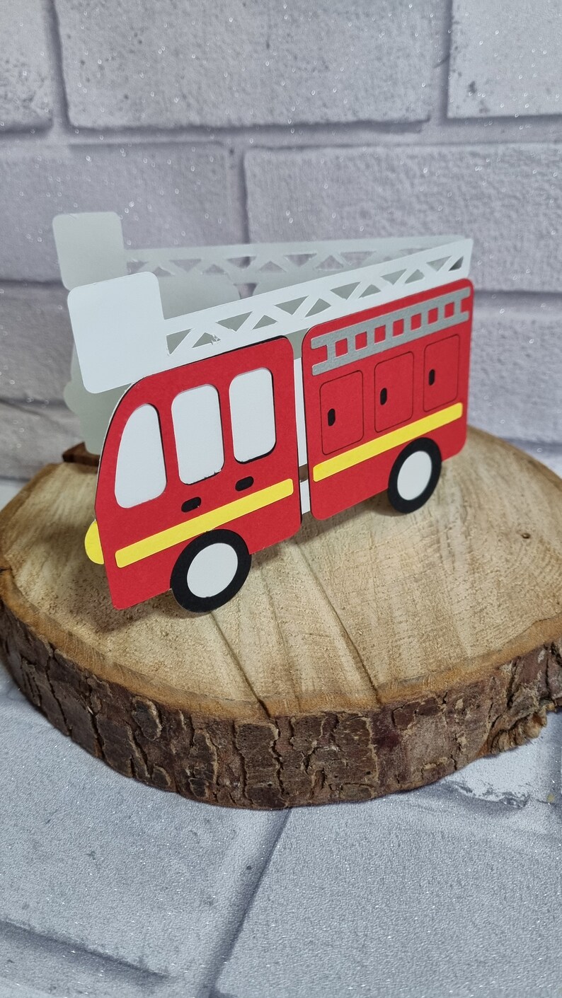 Fire Engine Birthday Card / Happy Birthday FIRE ENGINE Card / - Etsy