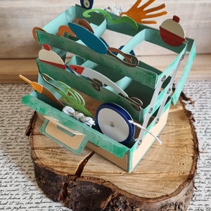 Fishing Tackle Box Father's Day Card / Fishing Tackle Box / Father's ...