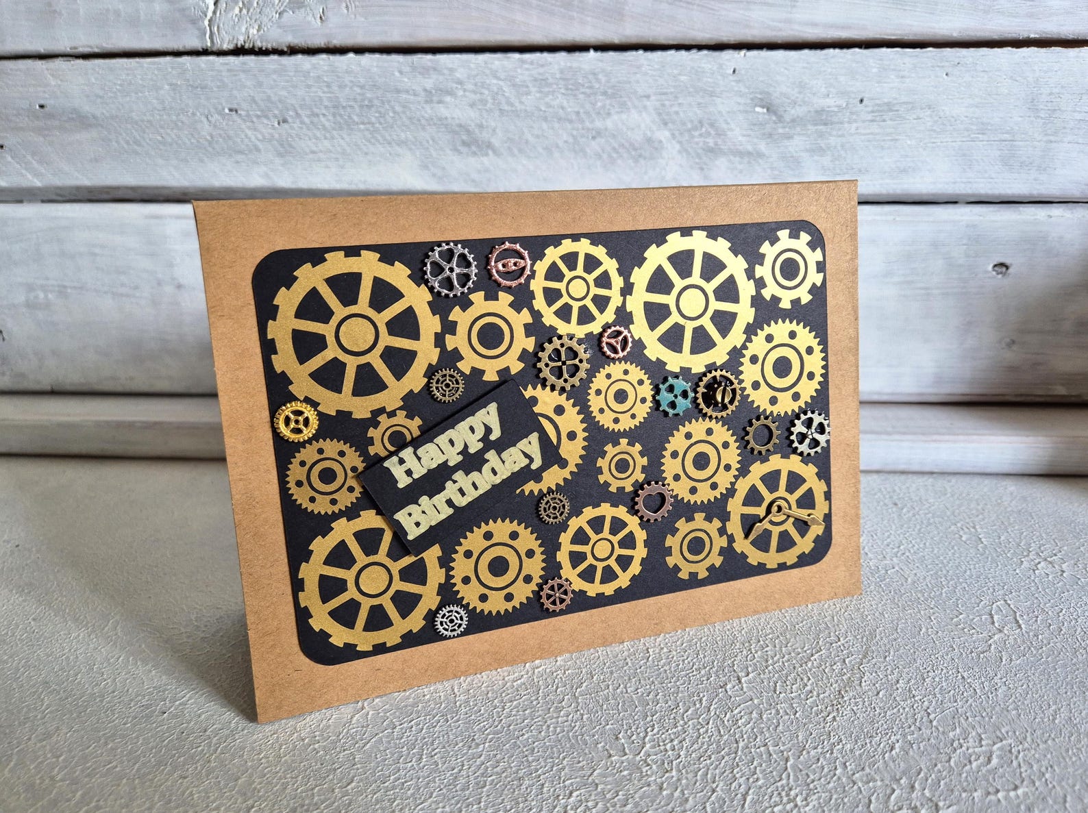 Steampunk Happy Birthday Card / STEAMPUNK STYLE / Handmade / Steampunk ...