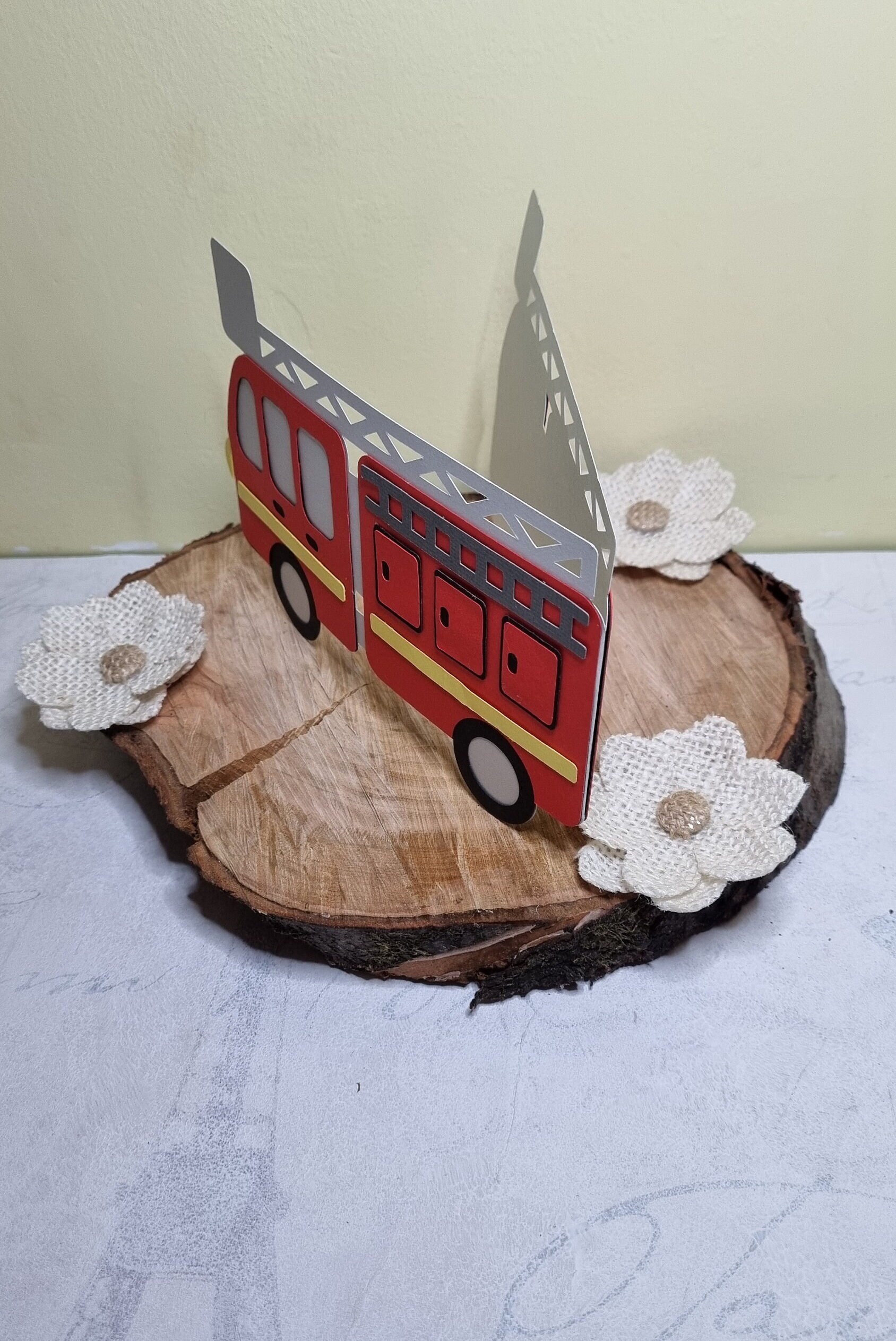 Fire Engine Birthday Card / Happy Birthday FIRE ENGINE Card / - Etsy