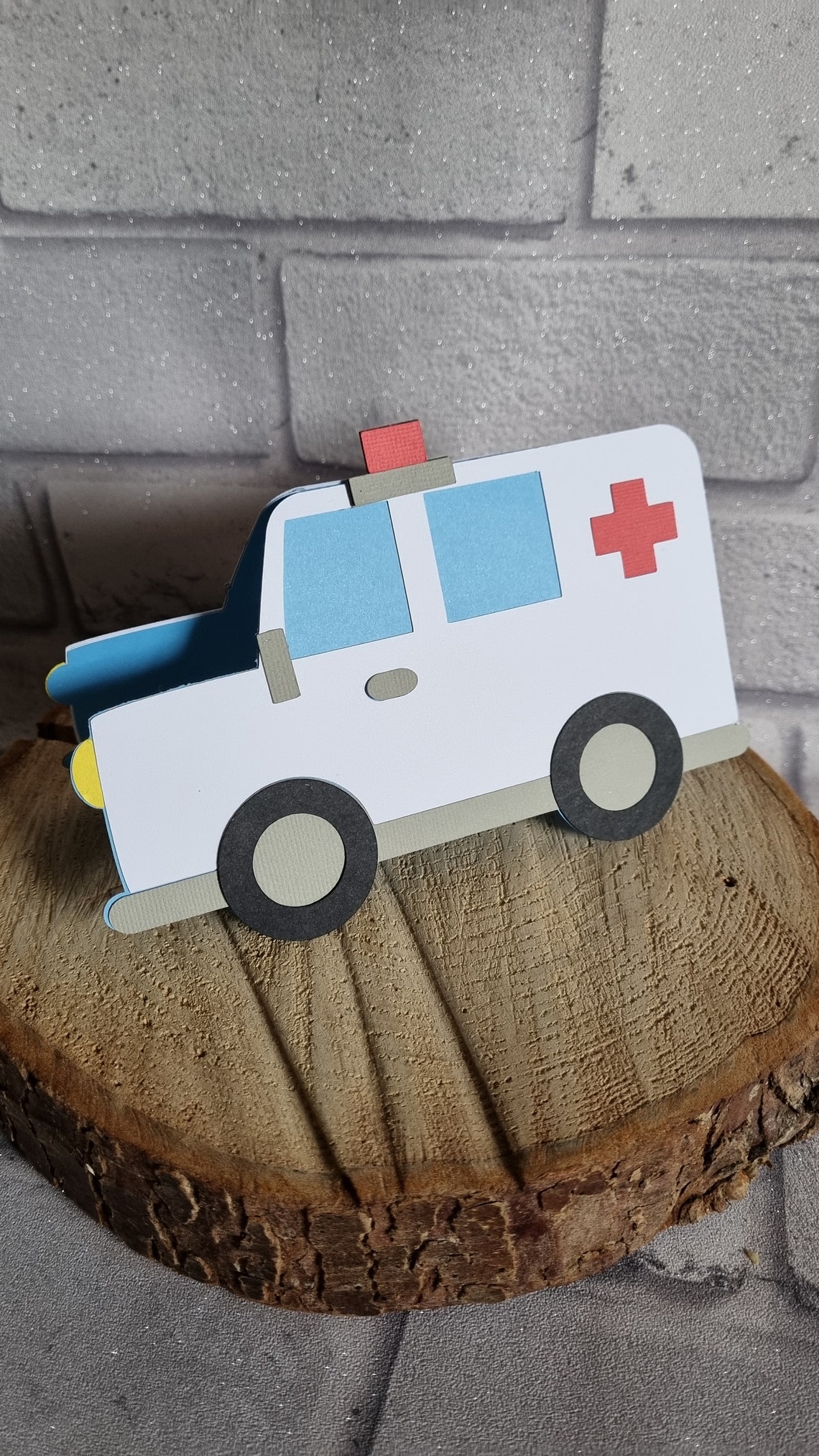 Ambulance Birthday Card / Happy Birthday AMBULANCE Card / Handmade ...