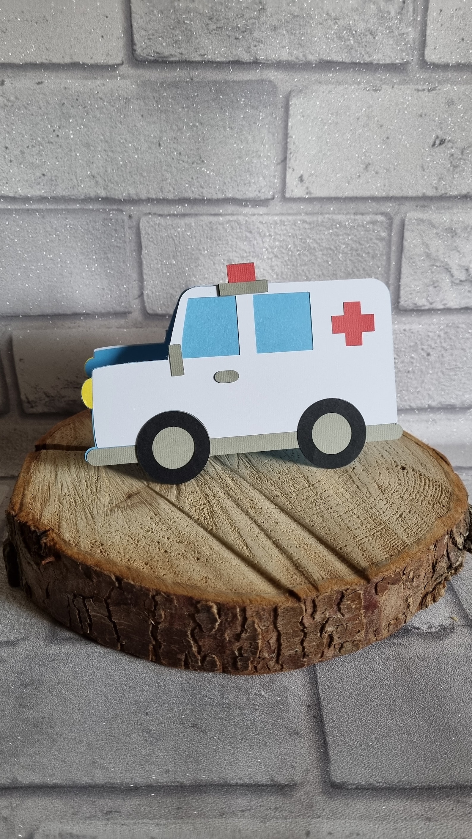 Ambulance Birthday Card / Happy Birthday AMBULANCE Card / Handmade ...