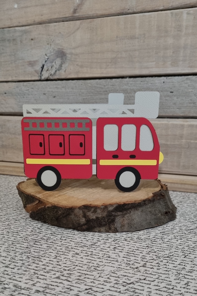 Fire Engine Birthday Card / Happy Birthday FIRE ENGINE Card / Handmade ...