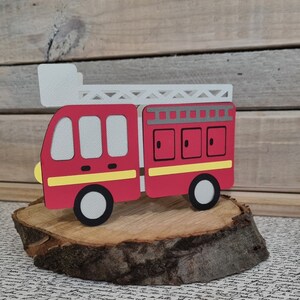 Fire Engine Birthday Card / Happy Birthday FIRE ENGINE Card / Handmade ...