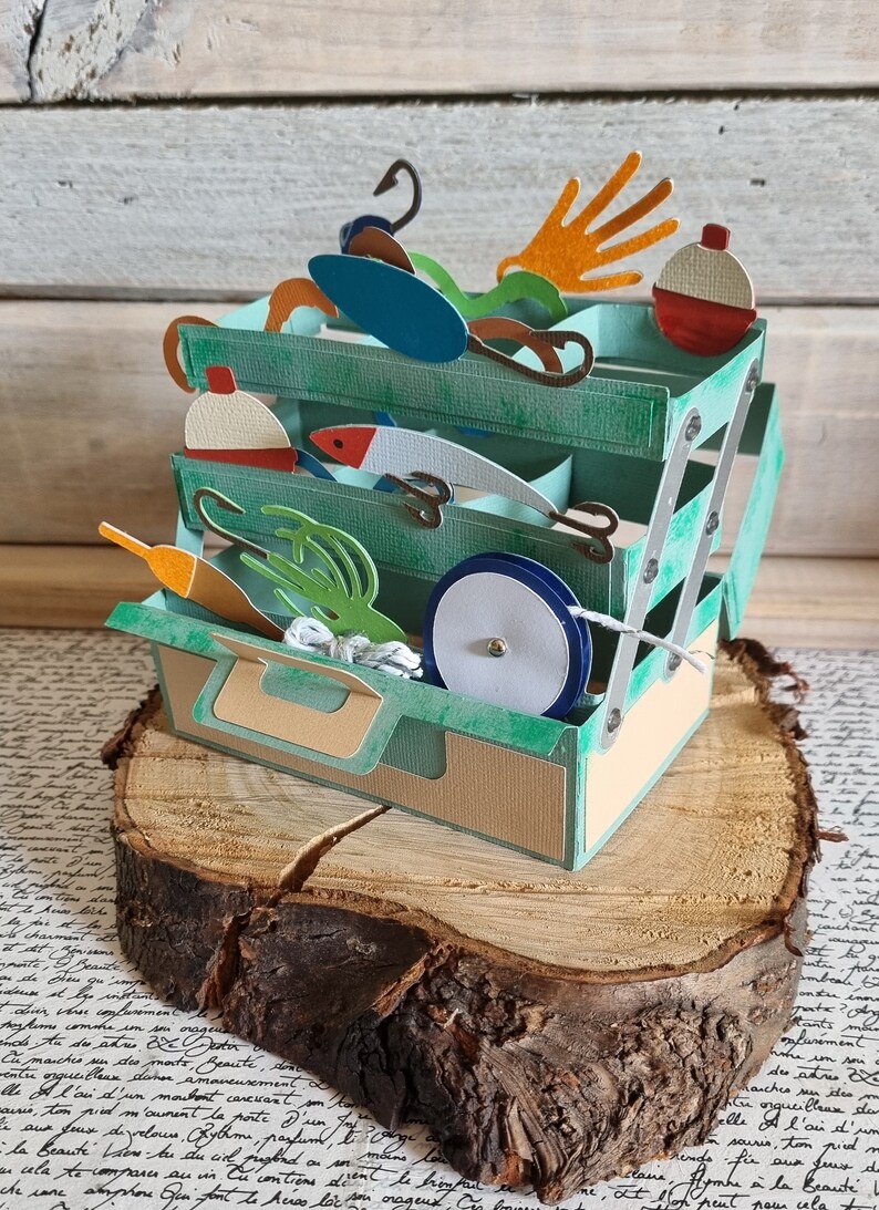Fishing Tackle Box Father's Day Card / Fishing Tackle Box / Father's ...