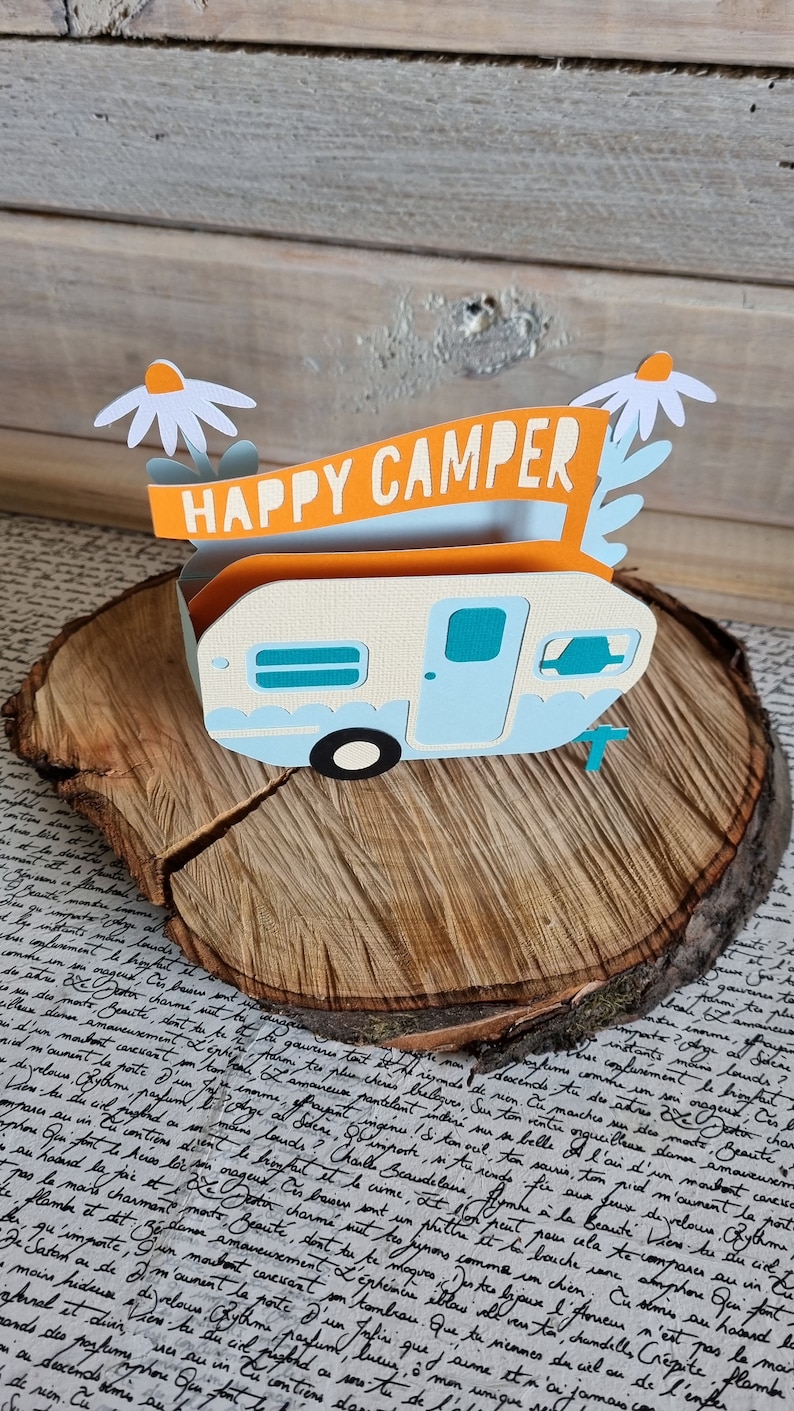 Caravan Birthday Card / Happy Camper / Caravan Card / Handmade - Etsy