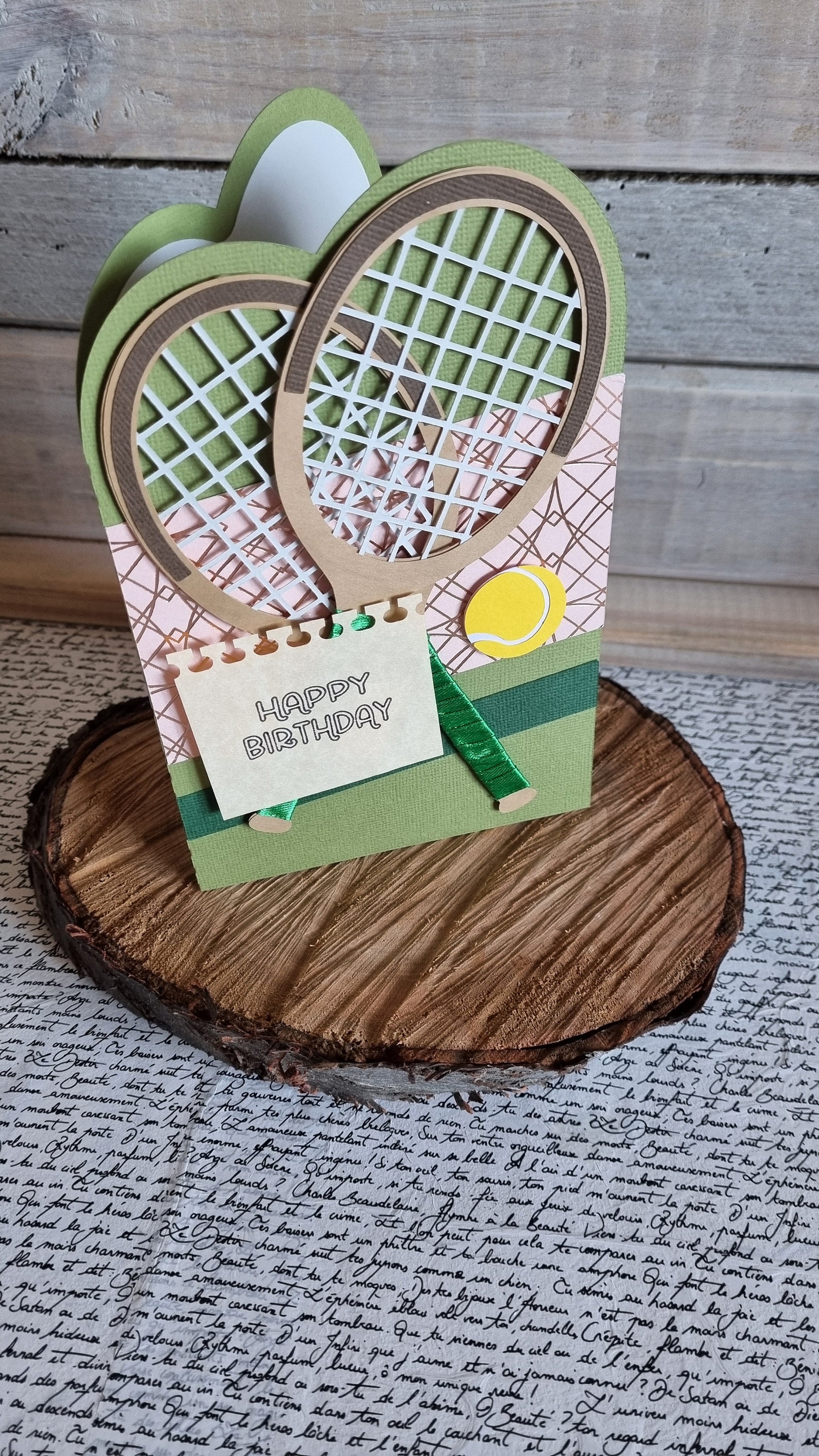 Tennis Birthday Card / Birthday Card / Handmade / Tennis Lover Birthday ...