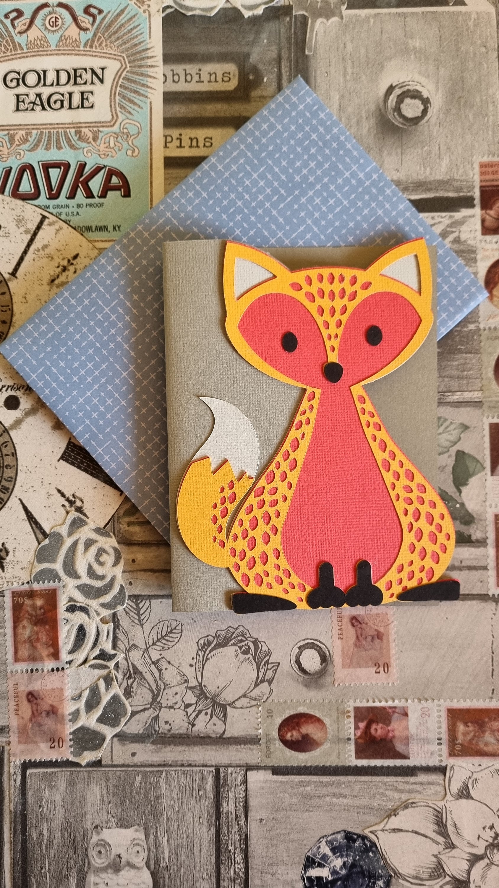 Fox Happy Birthday Card / Fox Birthday Card / Fox Birthday / - Etsy