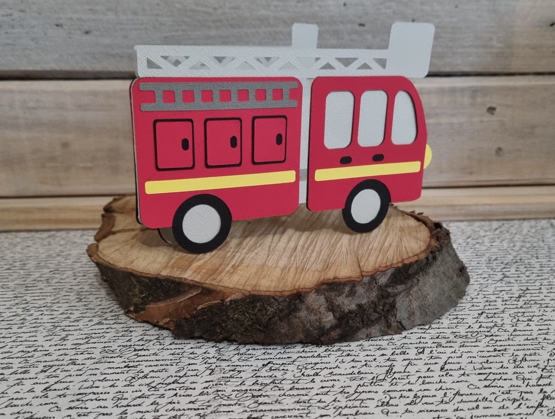 Fire Engine Birthday Card / Happy Birthday FIRE ENGINE Card / Handmade ...