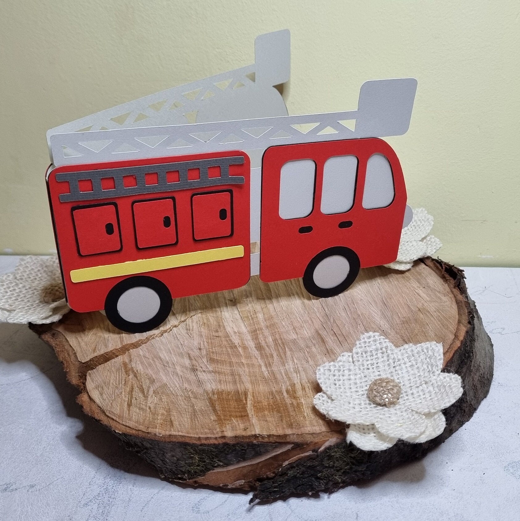 Fire Engine Birthday Card / Happy Birthday FIRE ENGINE Card / - Etsy