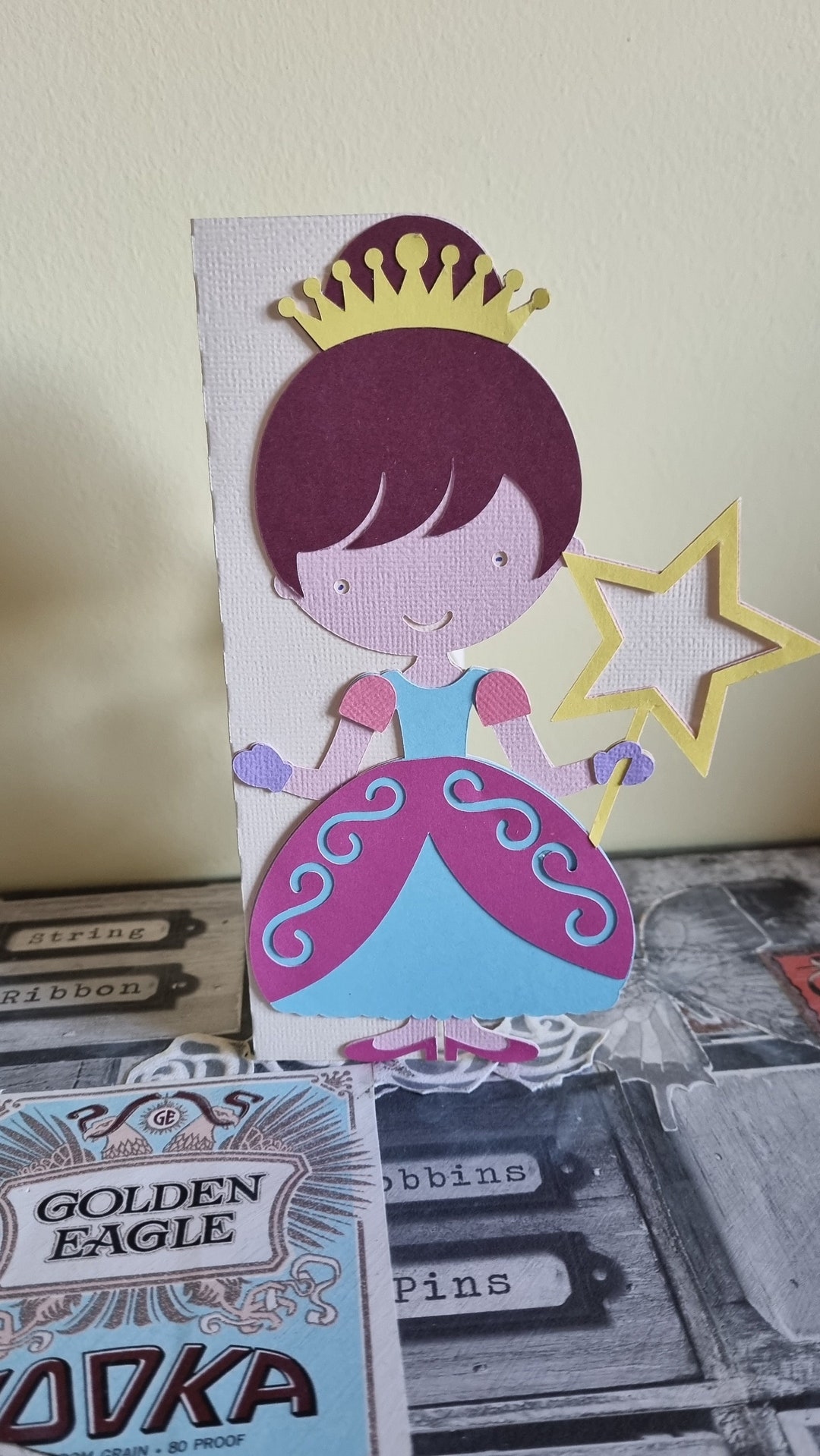 Princess Birthday Card / Happy Birthday Princess Card / Handmade ...