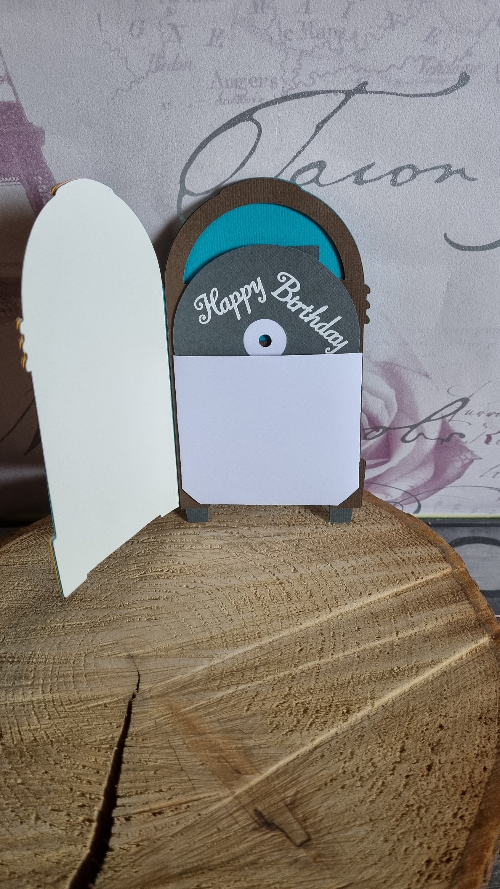 Jukebox Birthday Card / Music Birthday Card / Handmade / Happy Birthday ...