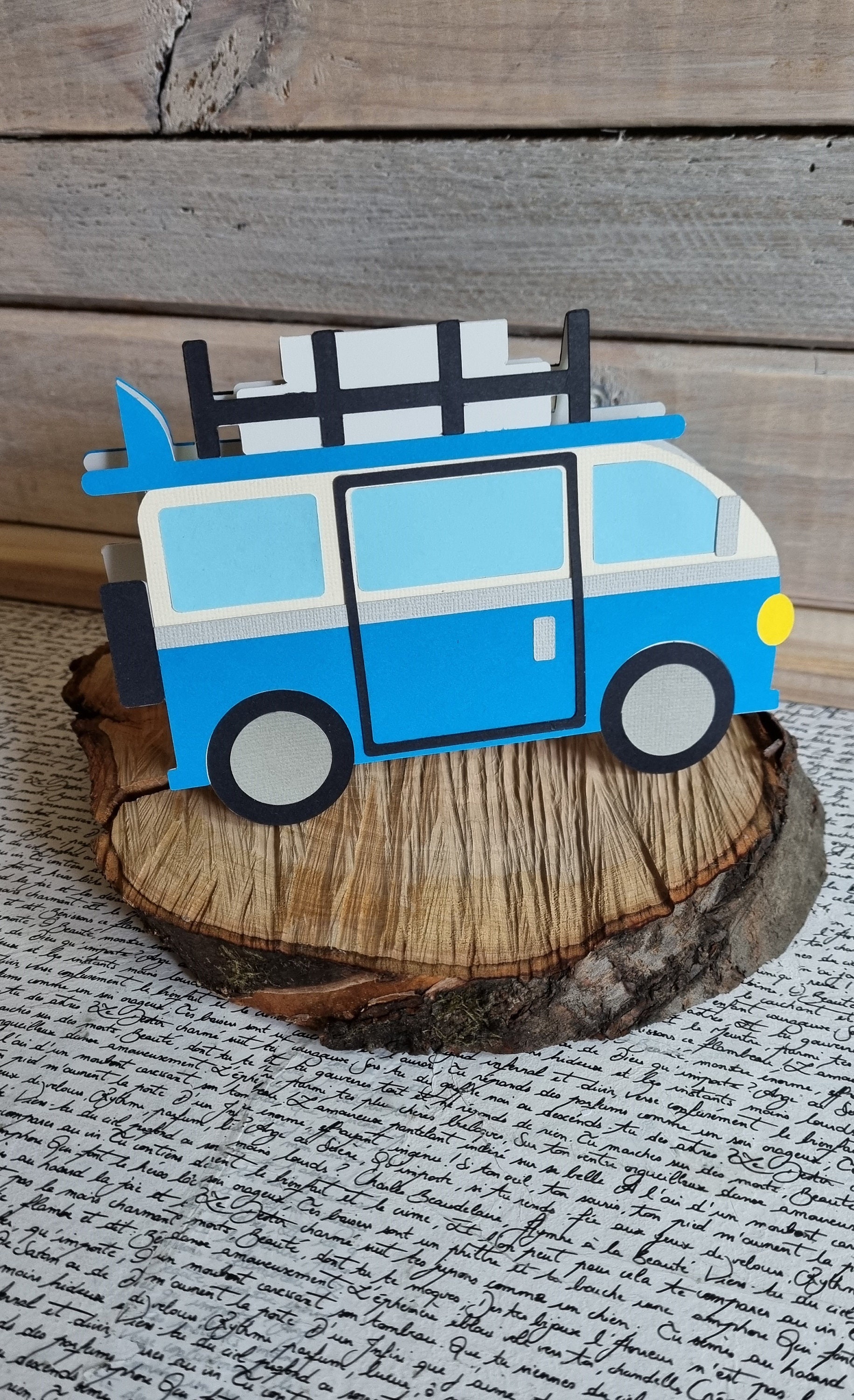 Campervan Birthday Card / Happy Birthday CAMPERVAN Card / Handmade ...