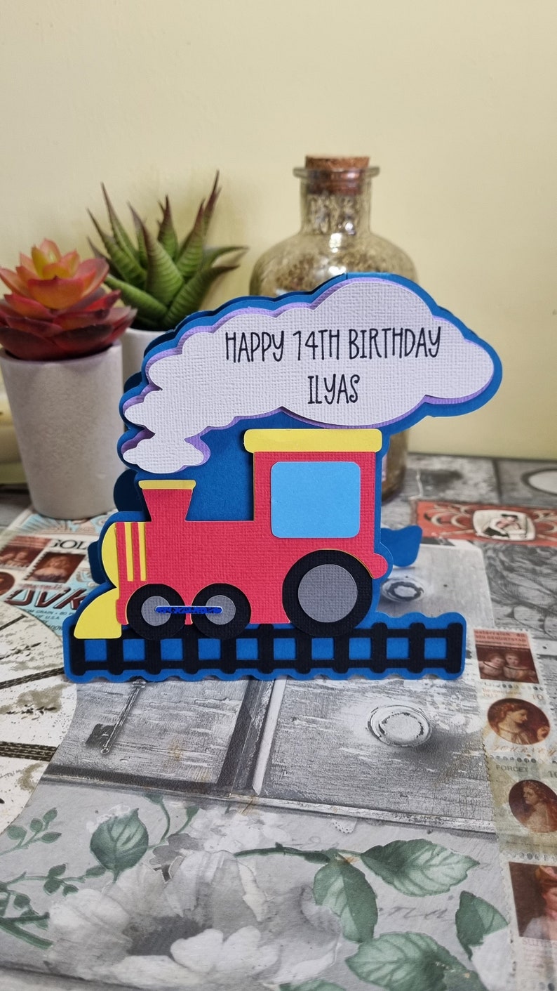 Steam Train Birthday Card / Happy Birthday TRAIN Card / Handmade / Train Card - Etsy UK