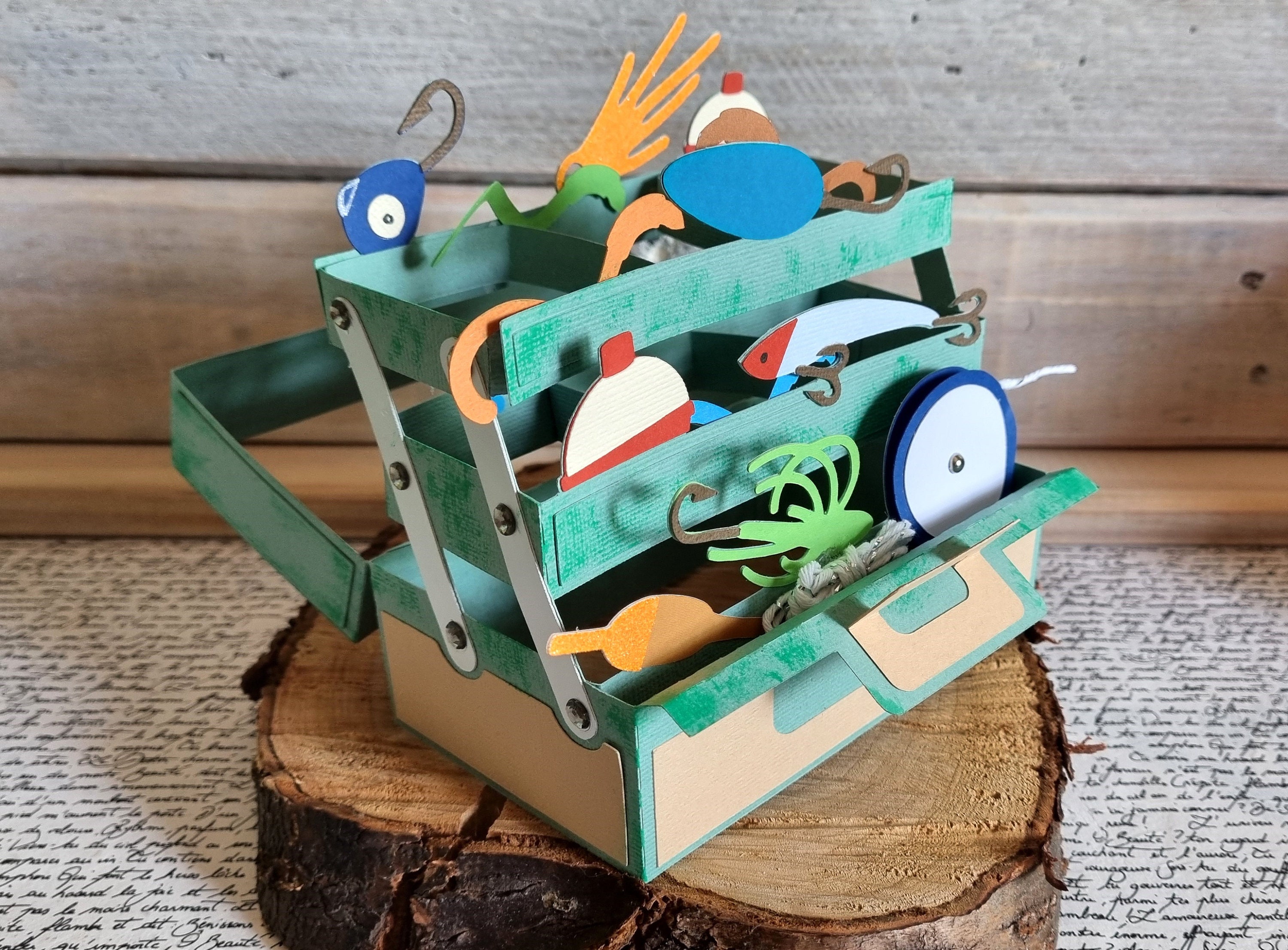 Fishing Tackle Box Father's Day Card / Fishing Tackle Box / Father's ...