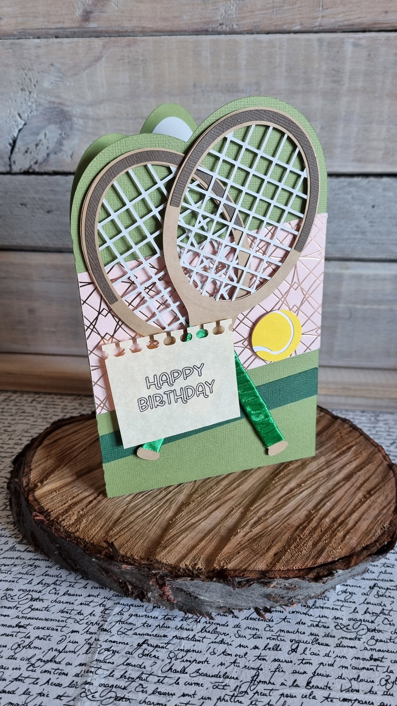 Tennis Birthday Card / Birthday Card / Handmade / Tennis Lover Birthday ...
