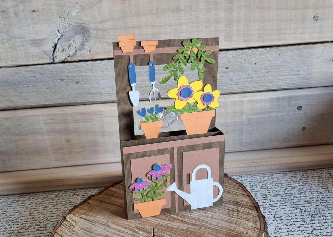 Flower Potting Bench Birthday Card / Potting Bench / Handmade Birthday ...