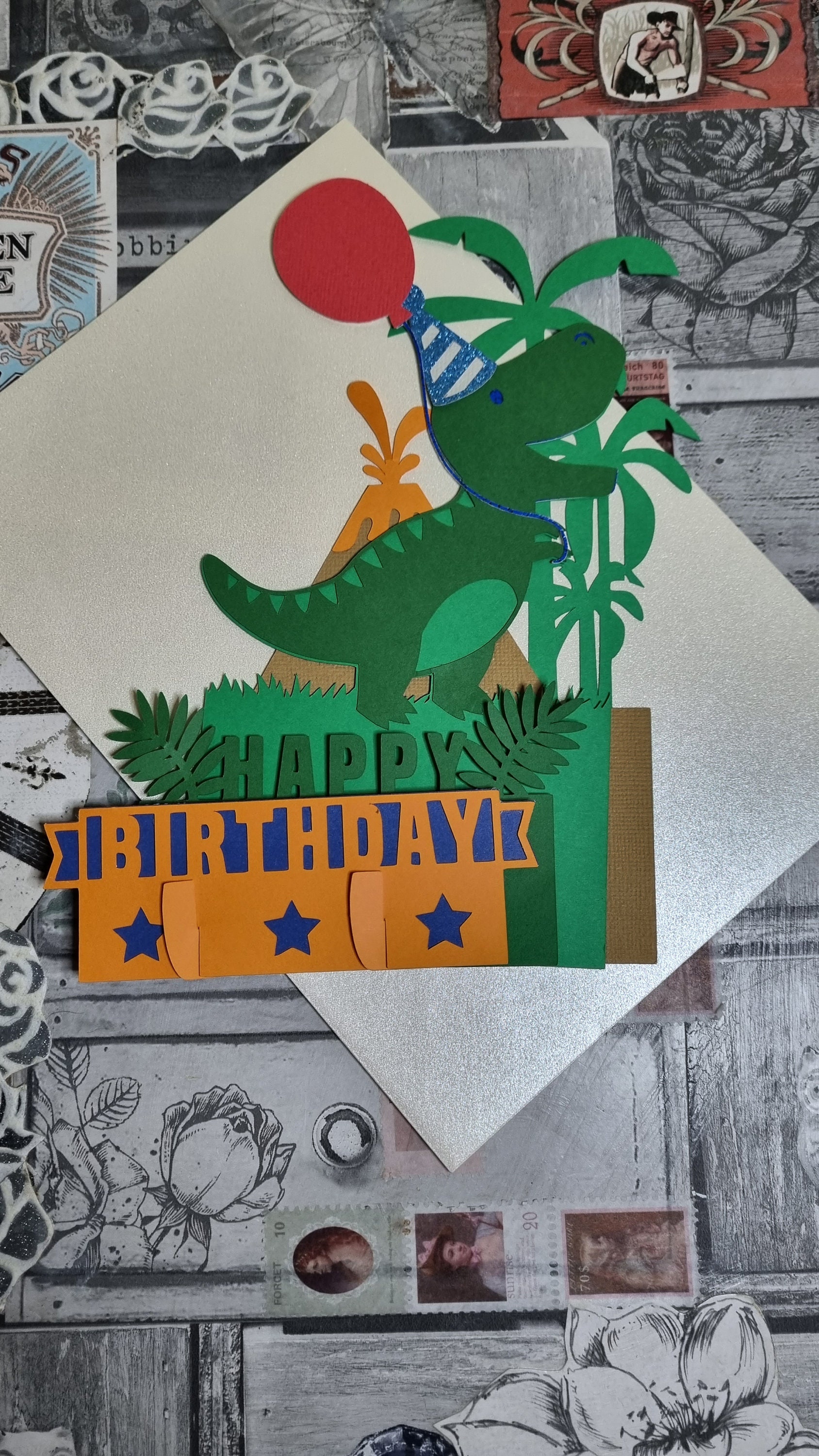 3D Dinosaur Birthday Card / Dinosaur Birthday Card / Dinosaur - Etsy UK