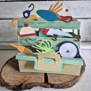 Fishing Tackle Box Father's Day Card / Fishing Tackle Box / Father's ...