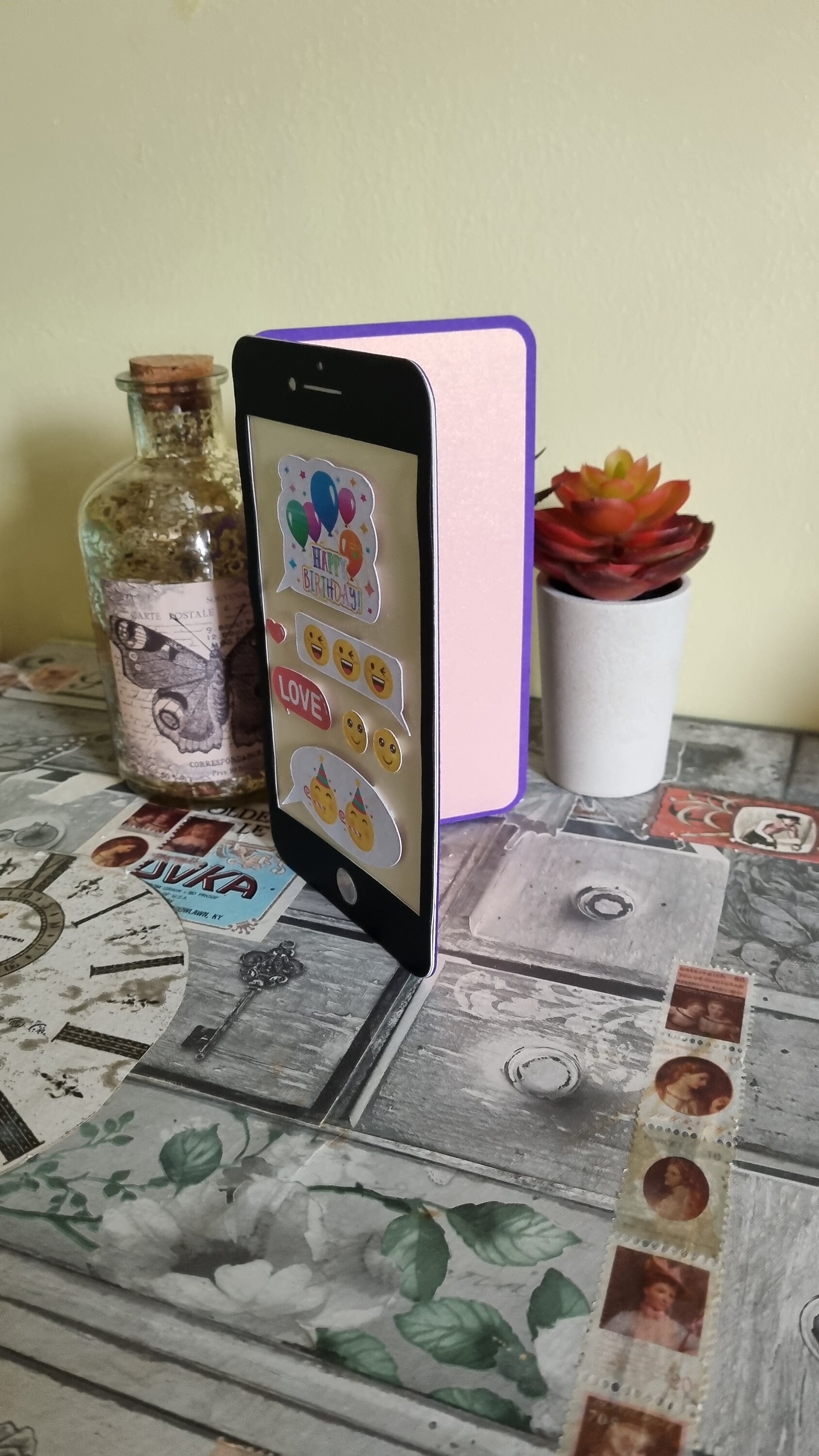Smart Phone Birthday Card / Smart Phone / Smart Phone Birthday - Etsy