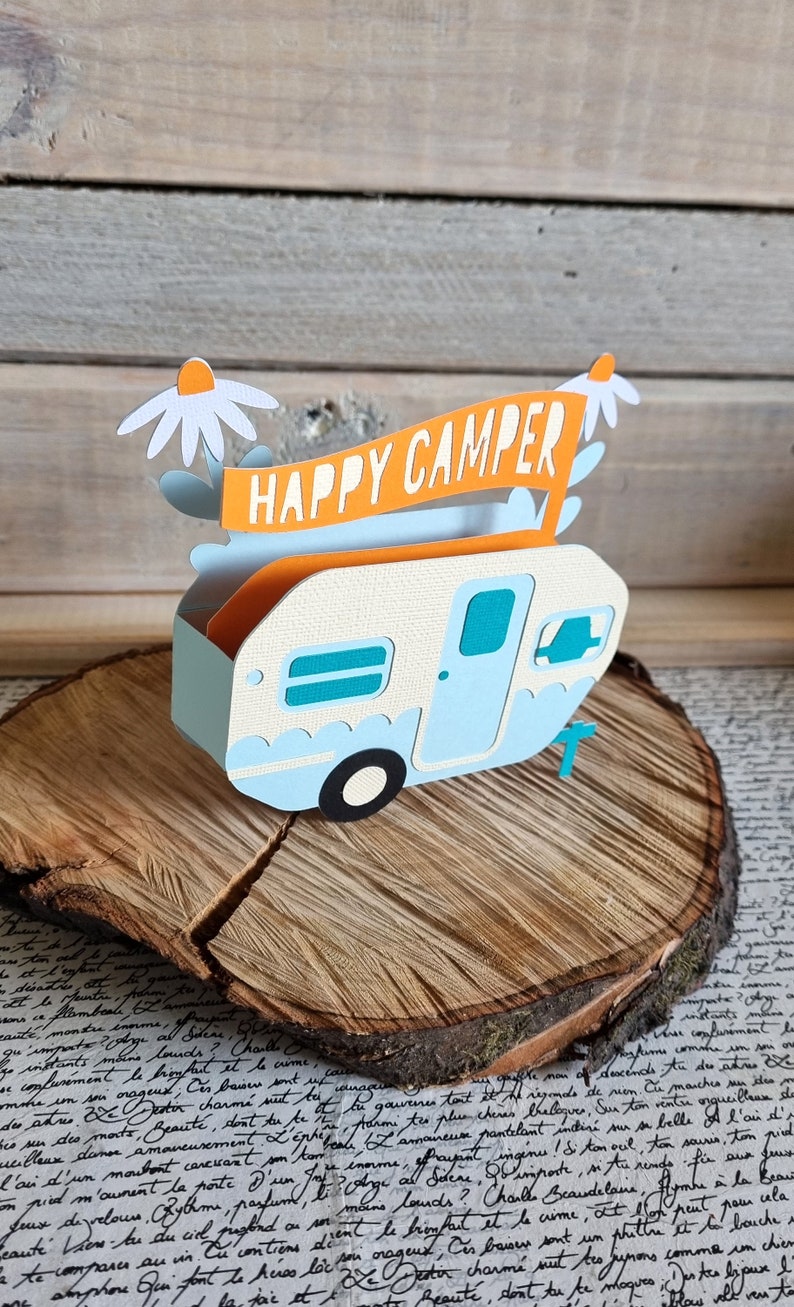 Caravan Birthday Card / Happy Camper / Caravan Card / Handmade - Etsy