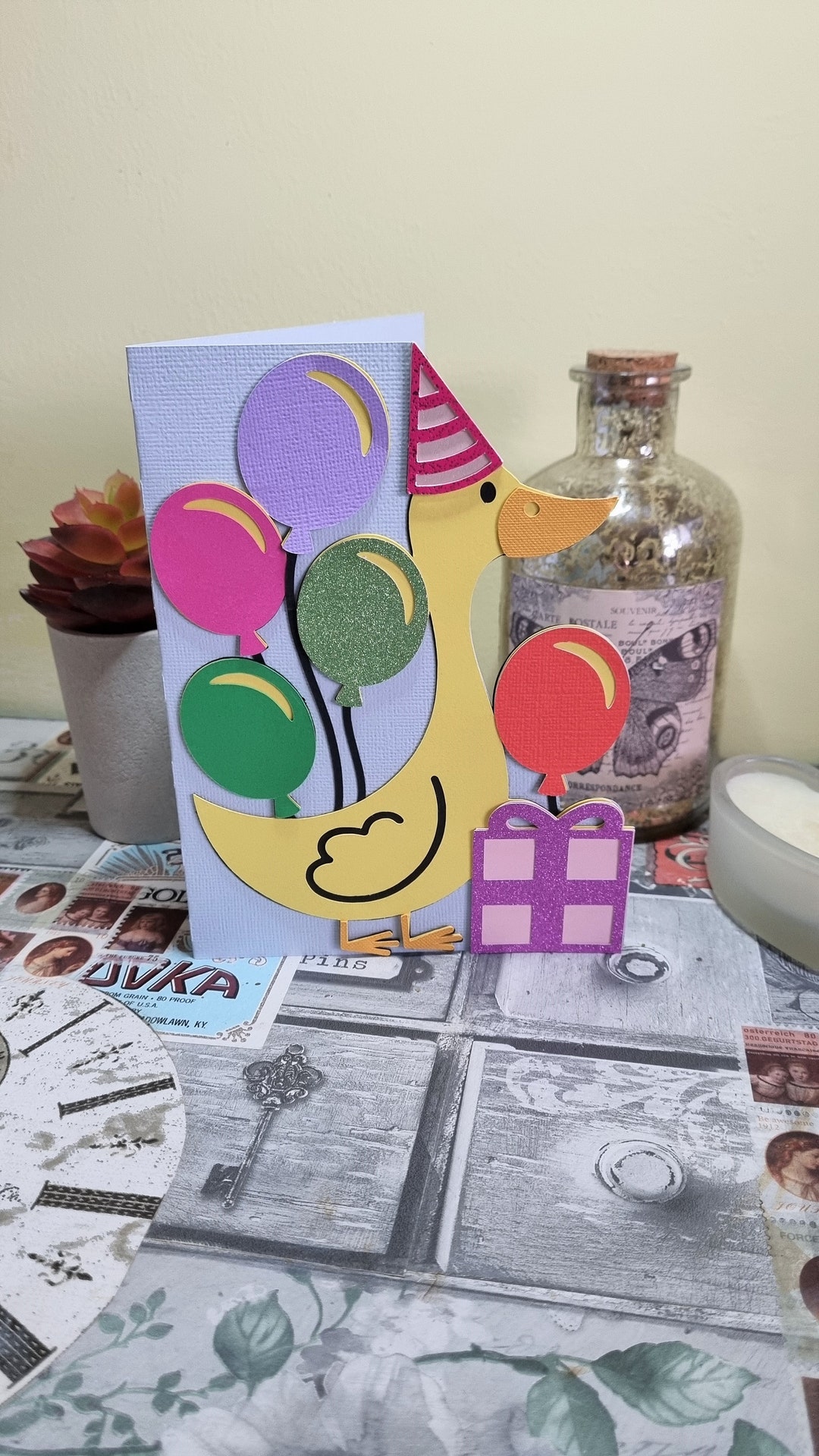 Duck Birthday Card / Birthday Card / Duck Card / Handmade - Etsy