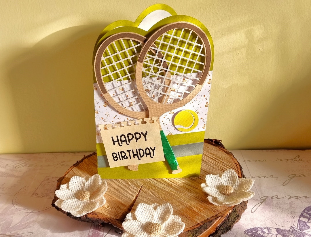 Tennis Birthday Card / Birthday Card / Handmade / Tennis Lover - Etsy UK