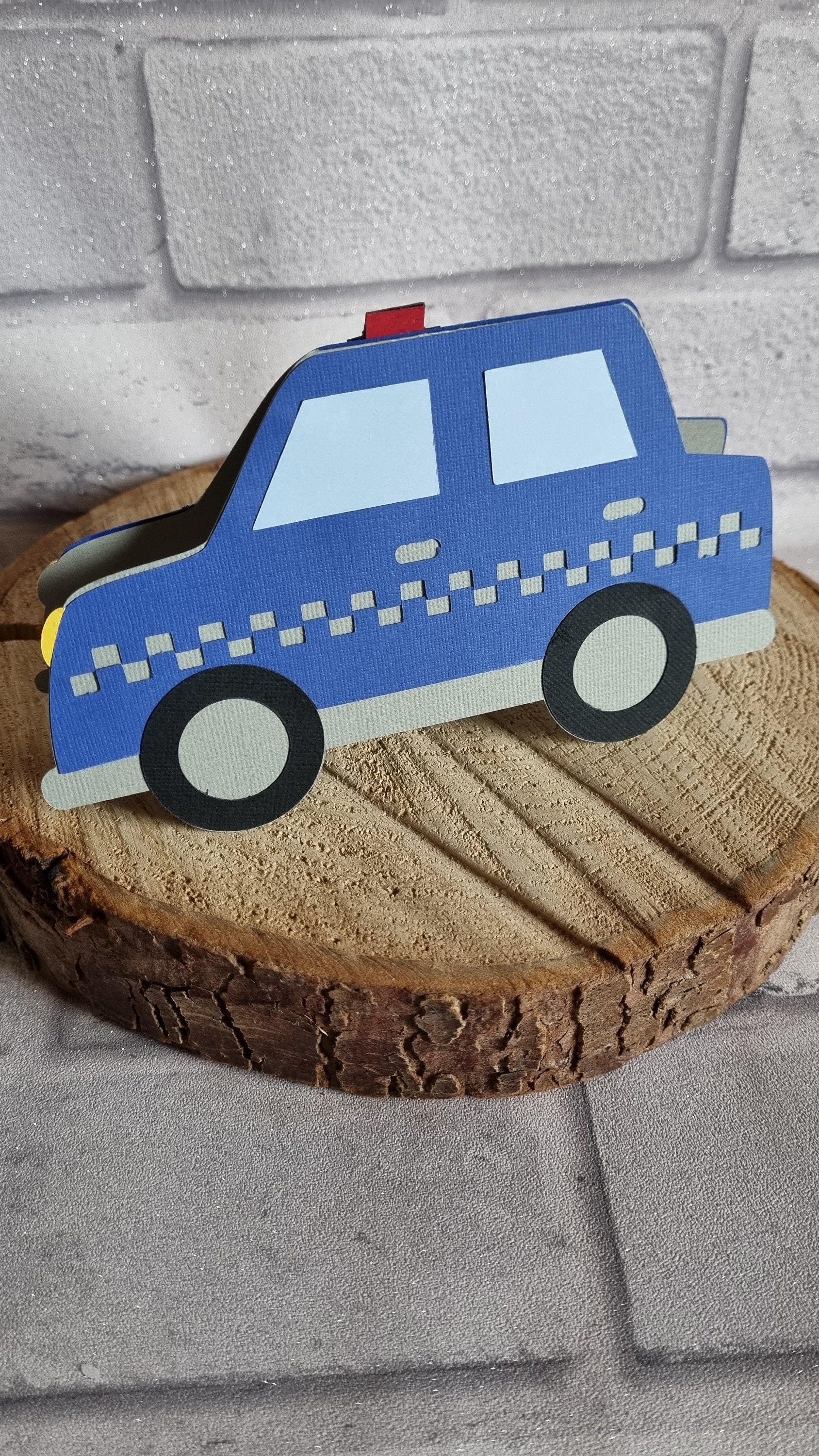 Police Car Birthday Card / Happy Birthday POLICE CAR Card / Handmade ...