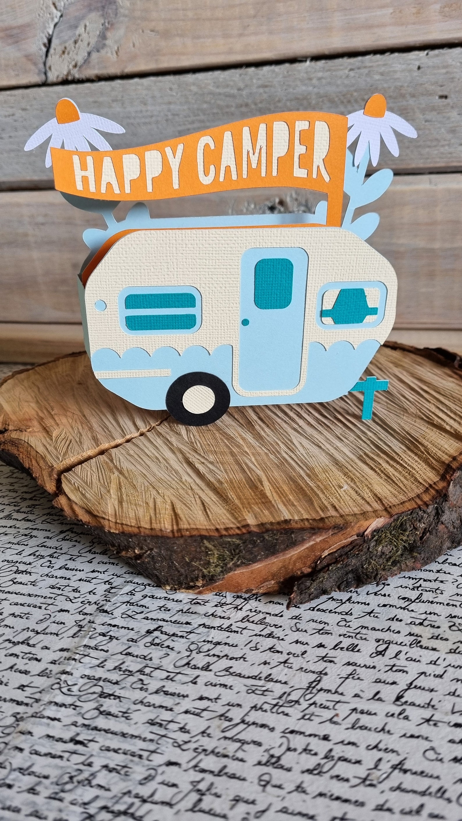 Caravan Birthday Card / Happy Camper / Caravan Card / Handmade - Etsy