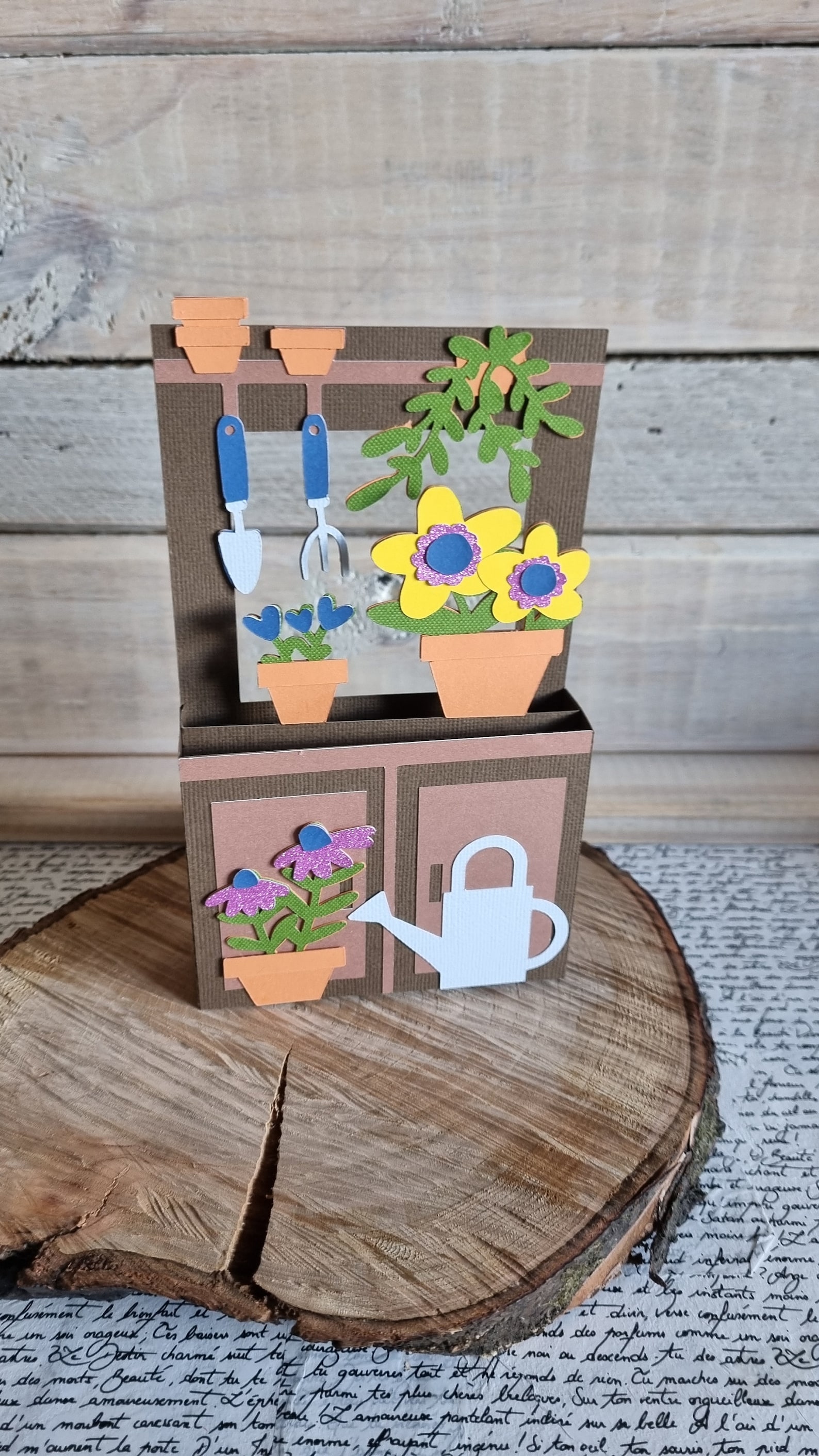 Flower Potting Bench Birthday Card / Potting Bench / Handmade Birthday ...