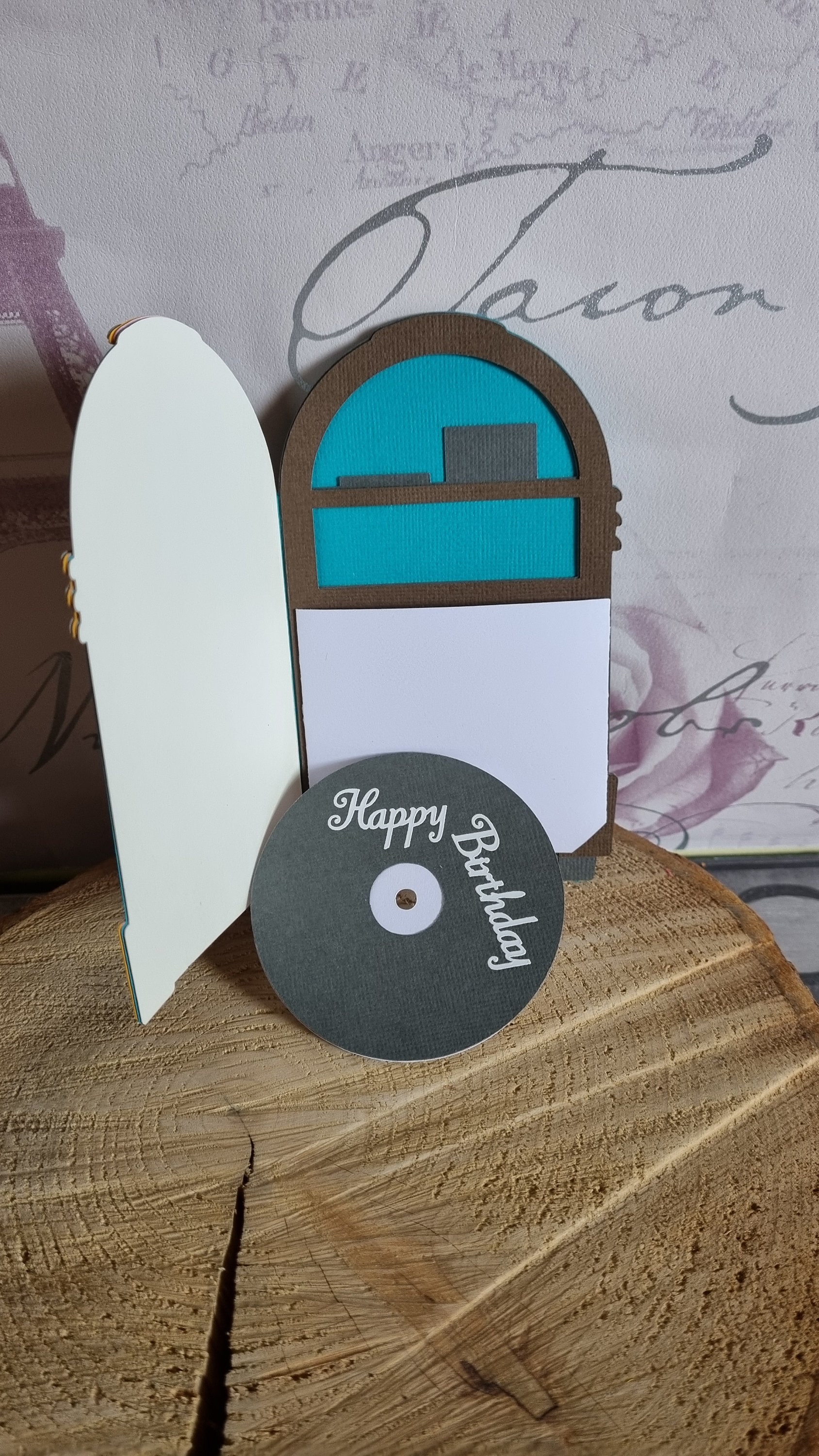 Jukebox Birthday Card / Music Birthday Card / Handmade / Happy Birthday ...
