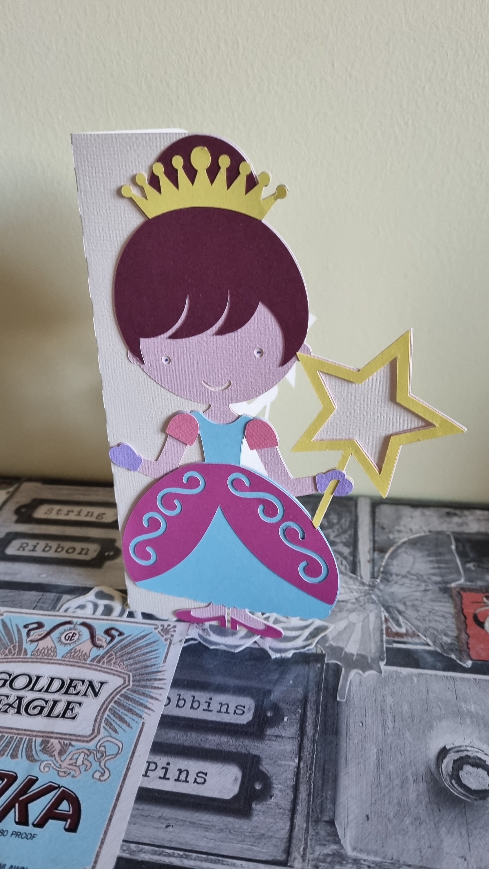 Princess Birthday Card / Happy Birthday Princess Card / Handmade ...