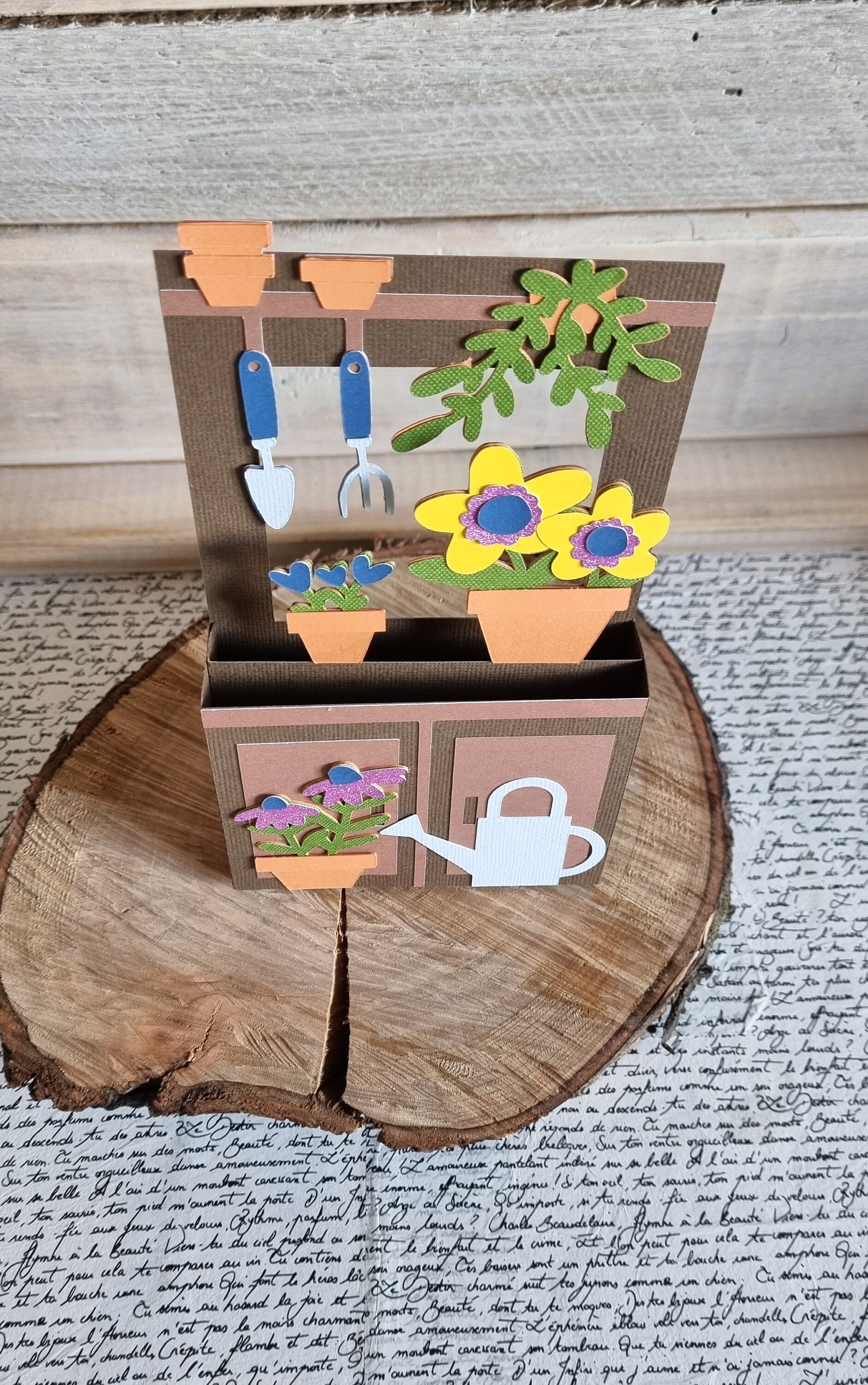 Flower Potting Bench Birthday Card / Potting Bench / Handmade Birthday ...