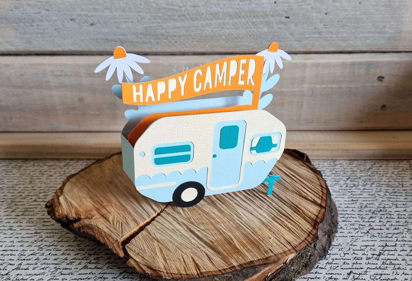 Caravan Birthday Card / Happy Camper / Caravan Card / Handmade - Etsy
