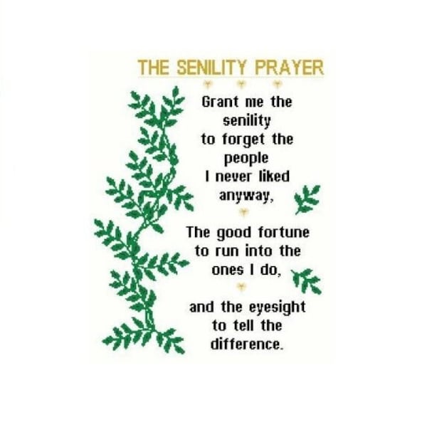 Senility Prayer - Etsy