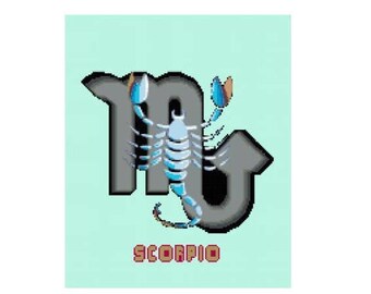 Scorpio Zodiac Sign Cross Stitch Pattern - Etsy