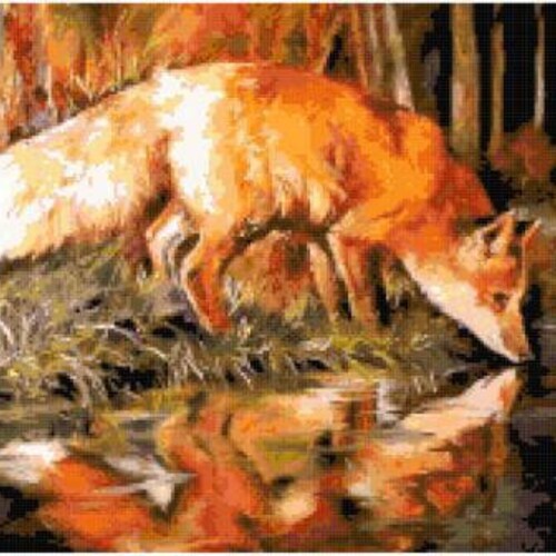 CA168224001 Red Fox C Counted Cross Stitch Patterns - Etsy