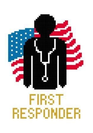 First Responder Card FINISHED & Hand Stitched - Etsy