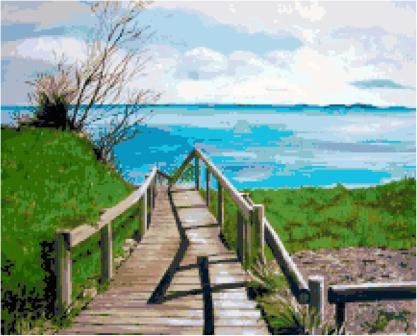 Boardwalk Cross Stitch Chart - Etsy