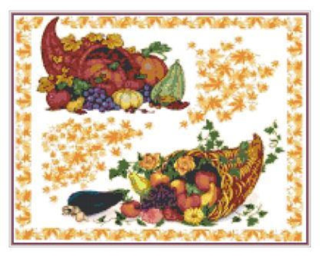 Cornucopia Cross Stitch Chart - Etsy