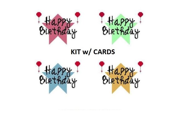 Happy Birthday Greeting Card Complete KIT w/ Cards | Etsy