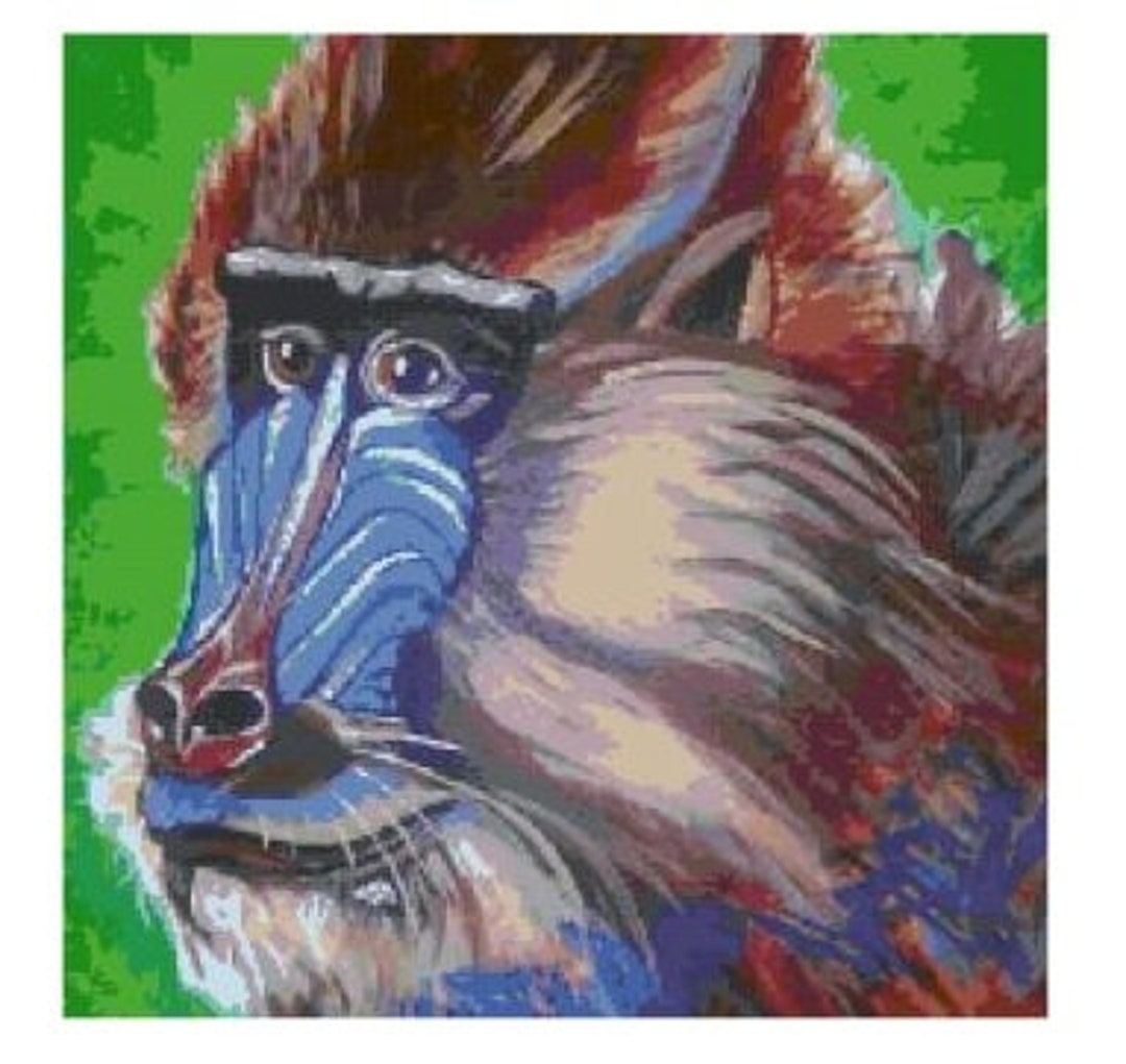 Mandrill Cross Stitch Chart - Etsy
